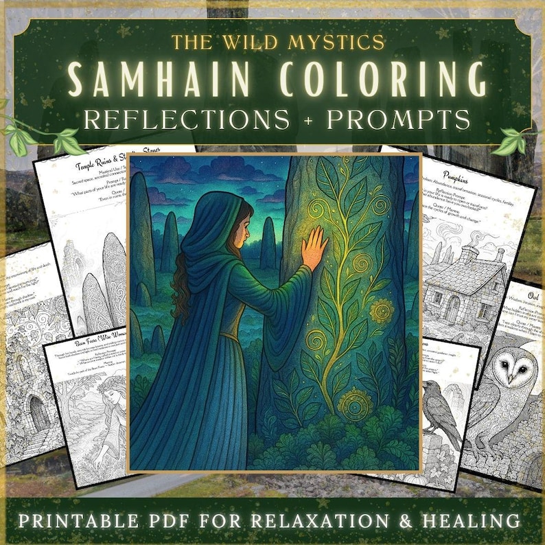 Samhain Druid Coloring Pages | 25 Celtic, Scottish Coloring Sheets ...