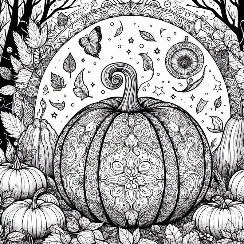 30 Cozy Autumn Mandala Coloring Pages: Fall Cottage Vibes (printable ...