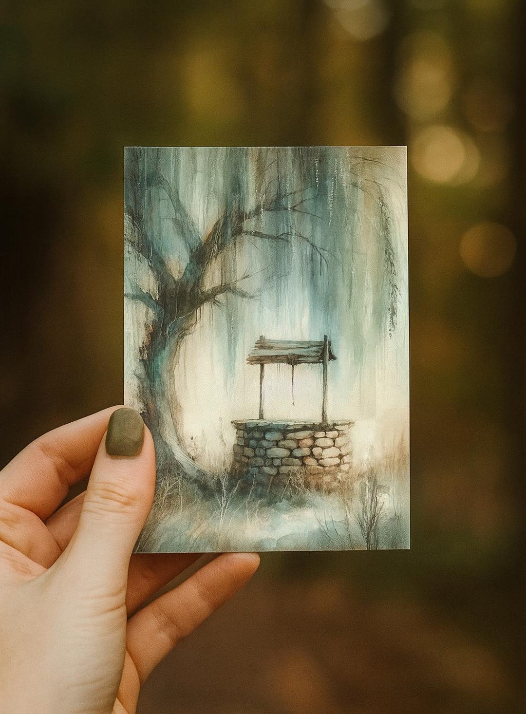 Wishing Well Greeting Card: Printable Make a Wish Ritual (digital ...