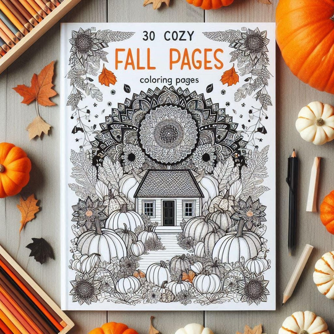 30 Cozy Autumn Mandala Coloring Pages: Fall Cottage Vibes (printable ...