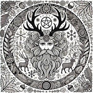 Yule Mandala Coloring Pages: Winter Pagan Designs (printable PDF) - Etsy
