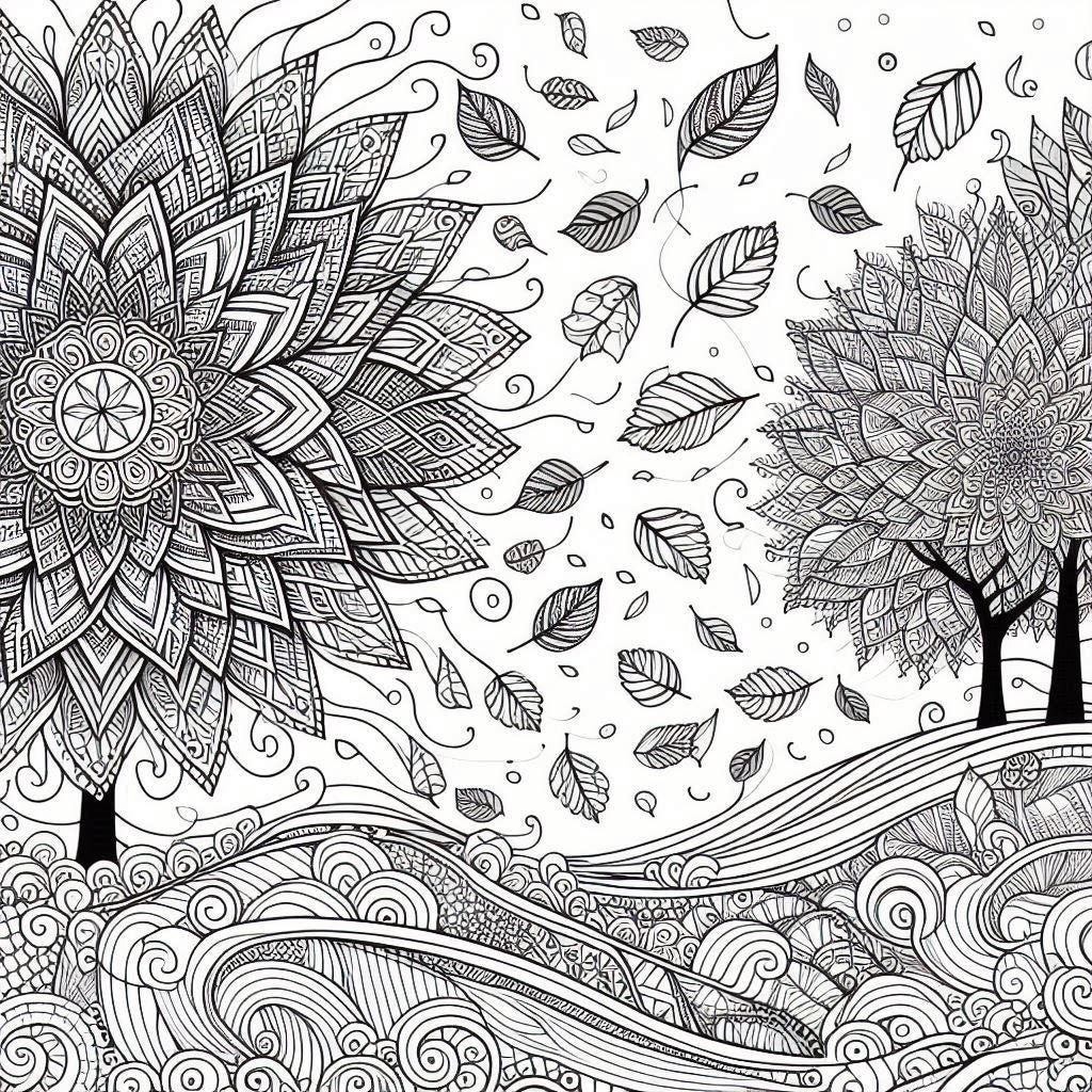 30 Cozy Autumn Mandala Coloring Pages: Fall Cottage Vibes (printable ...
