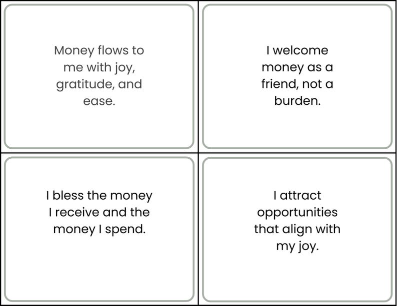 30-day Affirmation Cards – Printable Daily Mindset Deck for Self-love ...