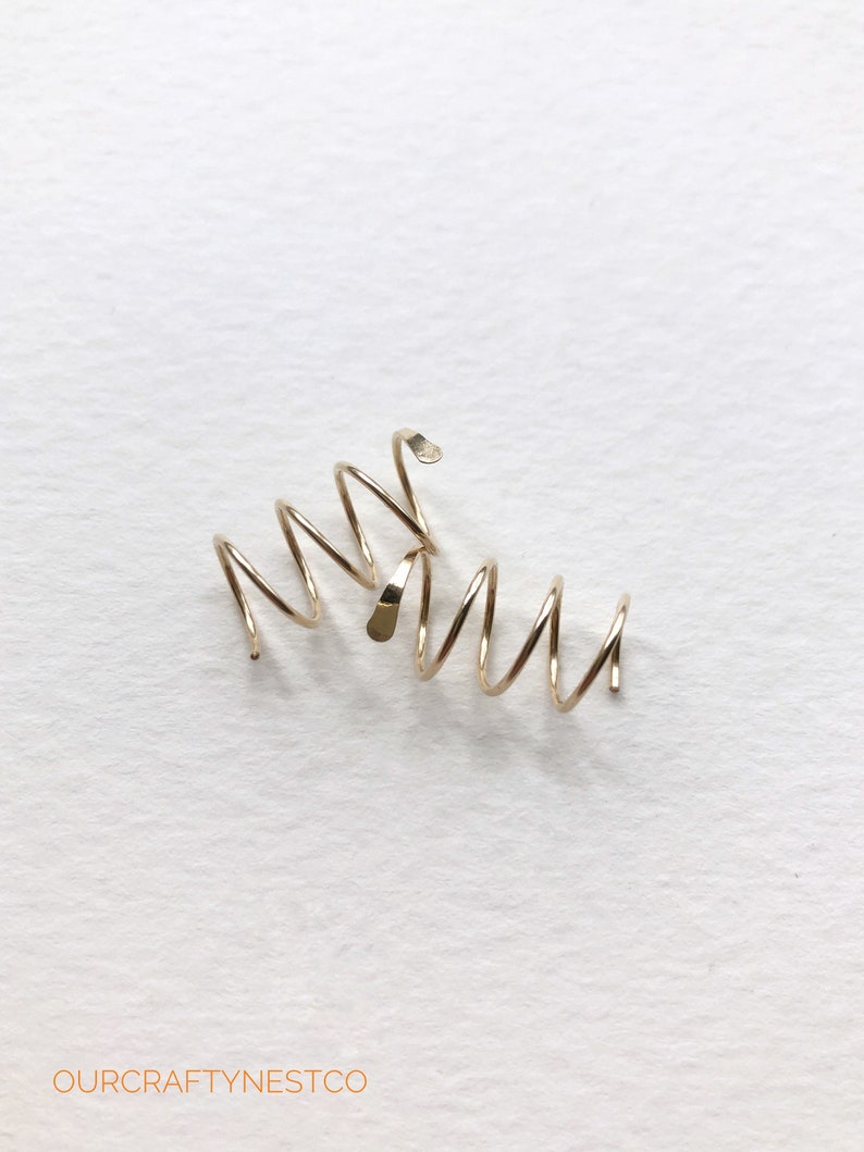 Quadruple Spiral Piercing Hoop Earring: Sterling Silver, Gold Filled 4 ...