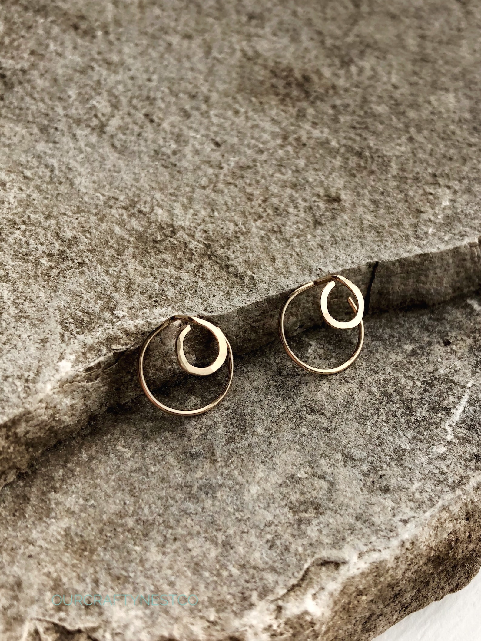 Circle EAR JACKETS Gold Ear Jacket Double Earrings - Etsy Canada