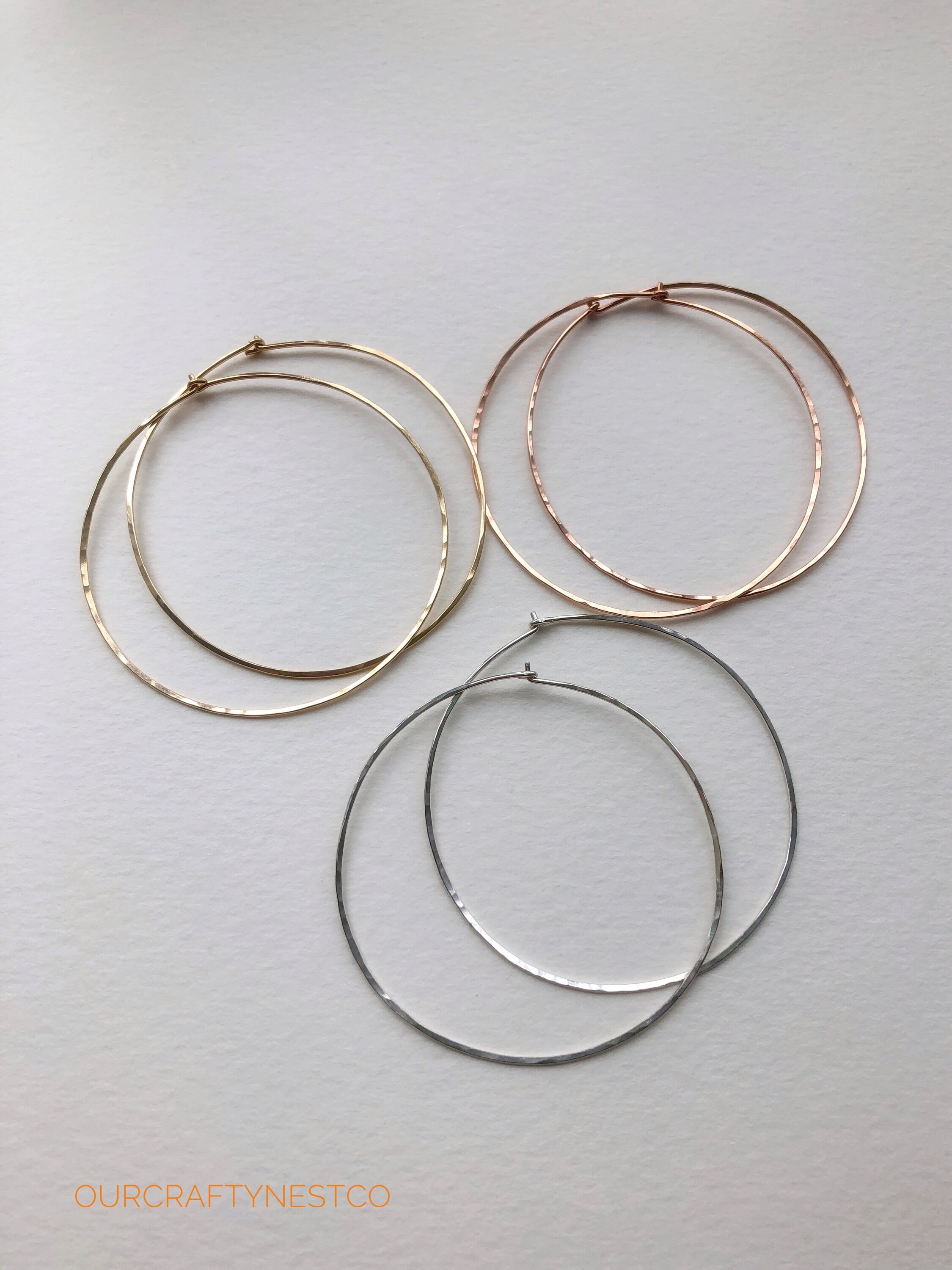 Big round hoop earrings store