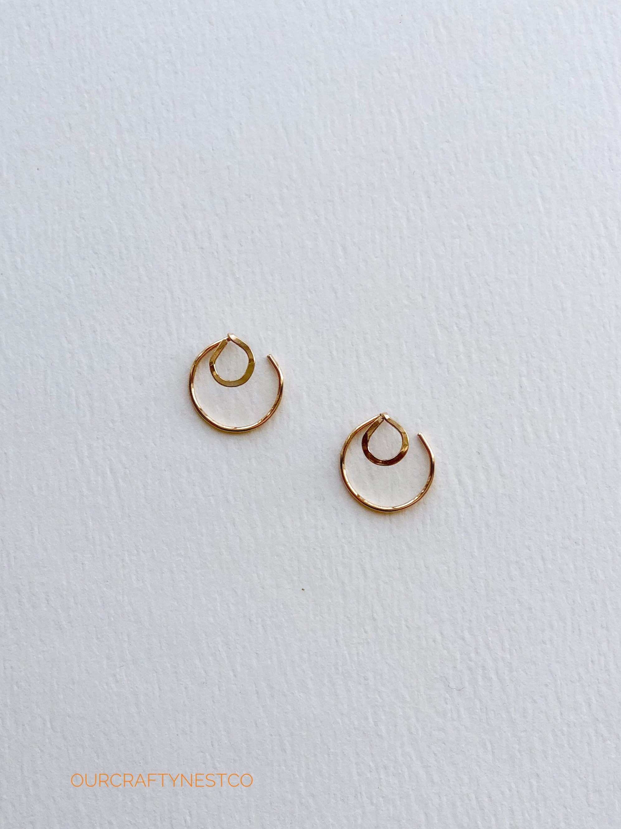 Circle EAR JACKETS Gold Ear Jacket Double Earrings - Etsy Canada
