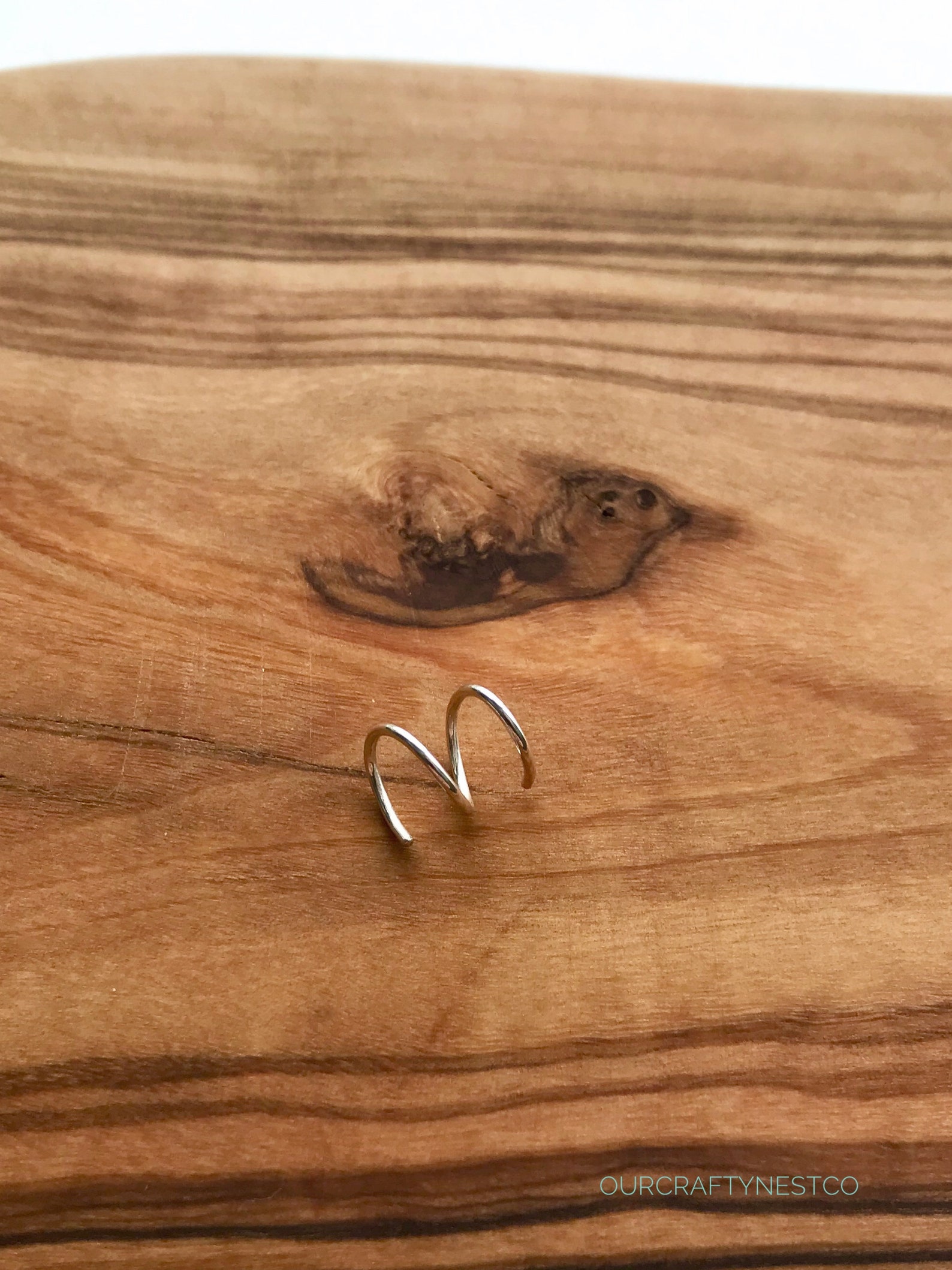 FAKE Second Piercing DOUBLE Ear HOOP Fake Lobe Piercing - Etsy Canada