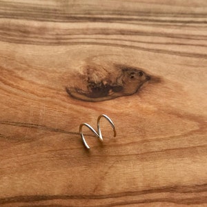 FAKE Second Piercing, DOUBLE Ear HOOP, Fake Lobe Piercing, Faux Double ...
