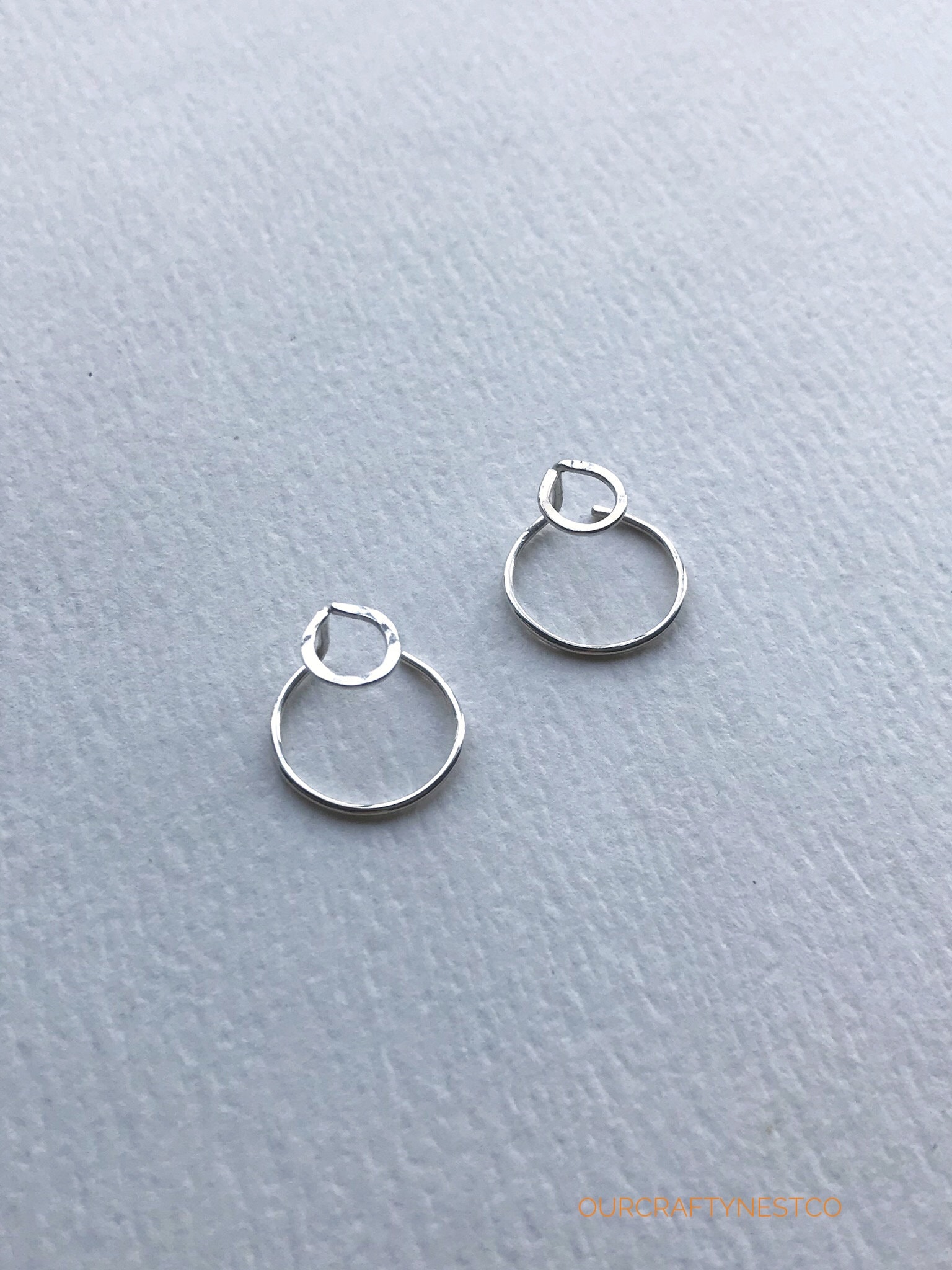 Circle EAR JACKETS Gold Ear Jacket Double Earrings | Etsy