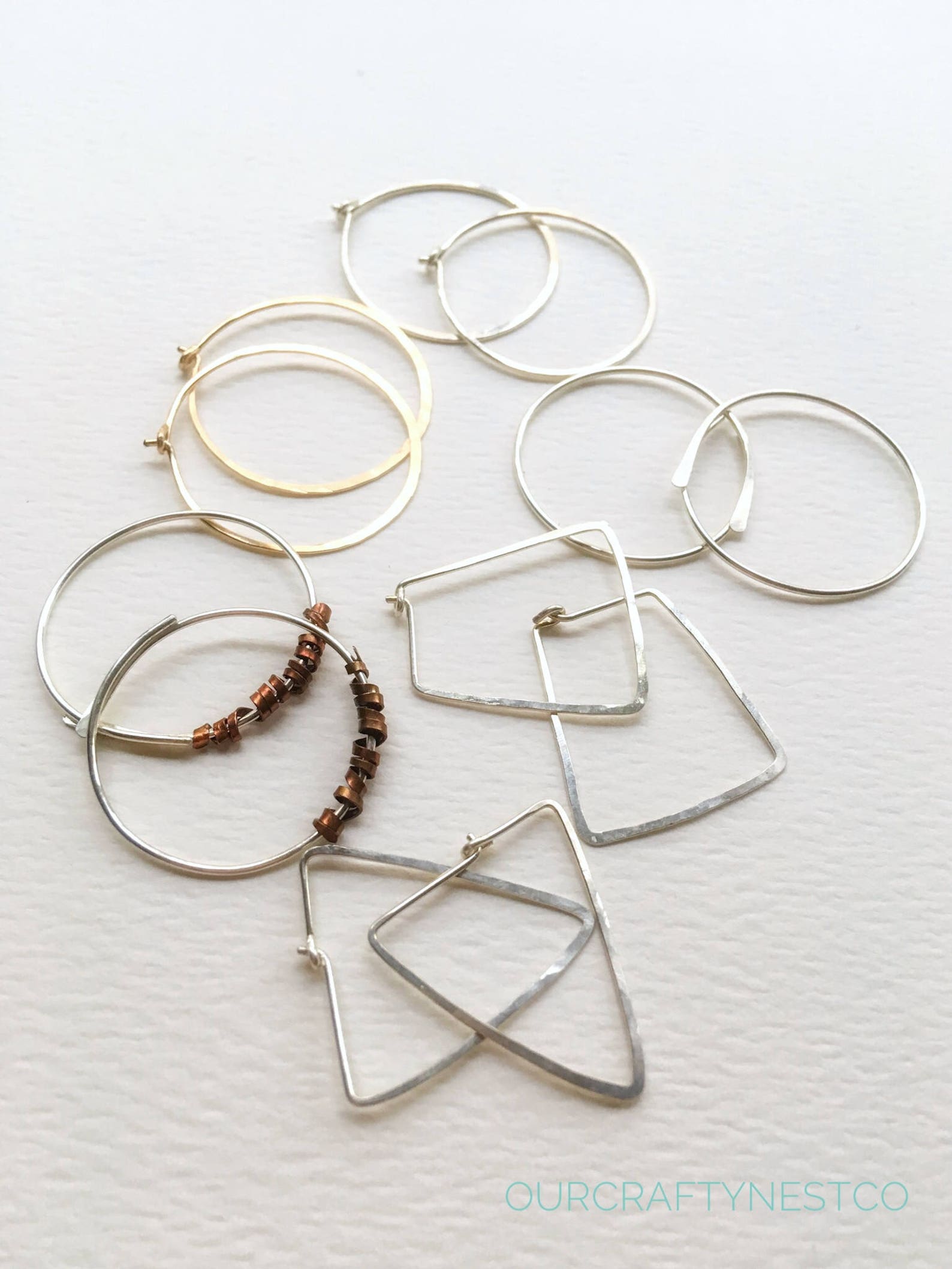 TRIANGLE HOOPS HAMMERED Hoops Silver Hoops Silver Hammered - Etsy Canada