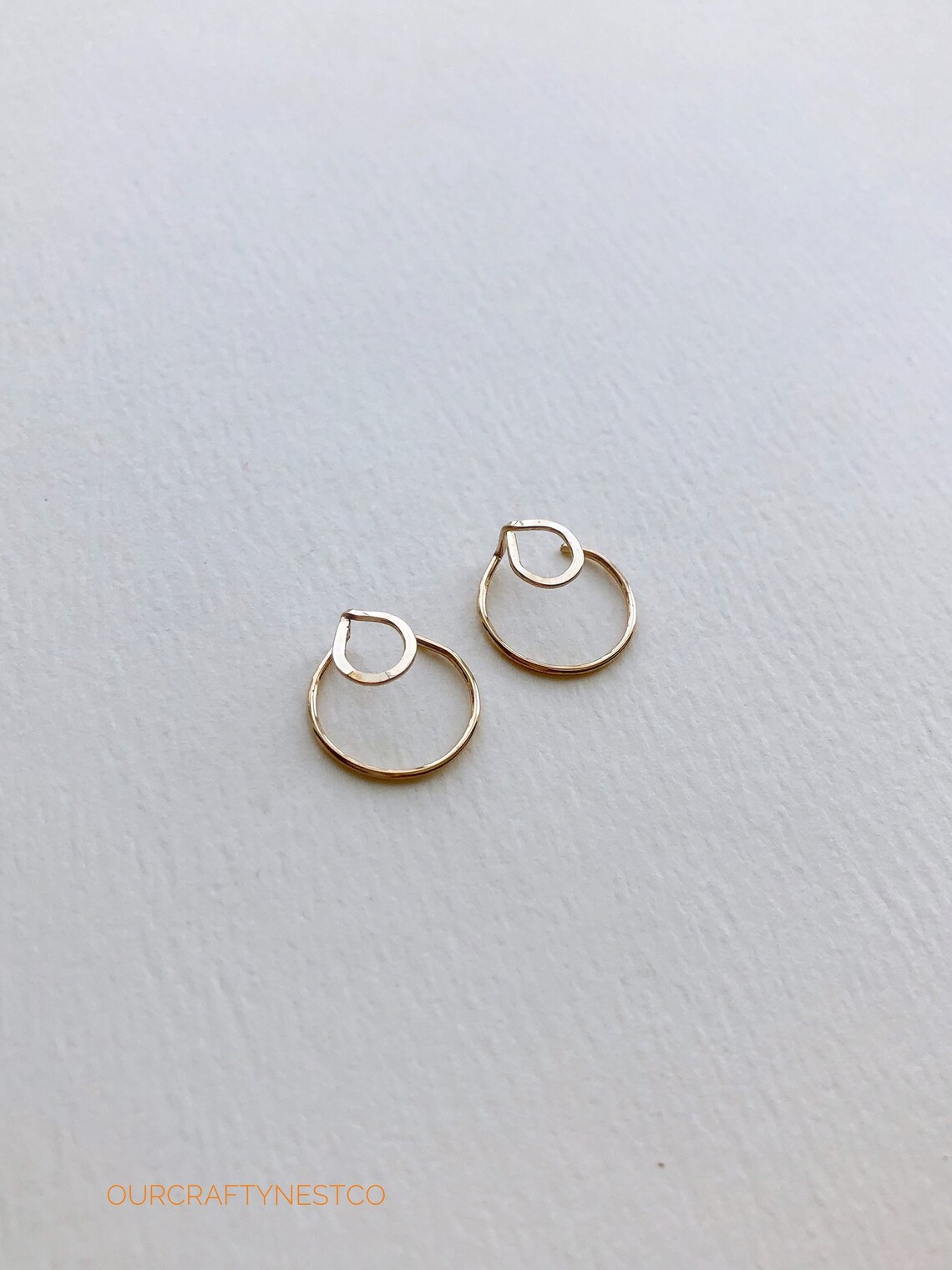 Circle EAR JACKETS Gold Ear Jacket Double Earrings - Etsy Canada