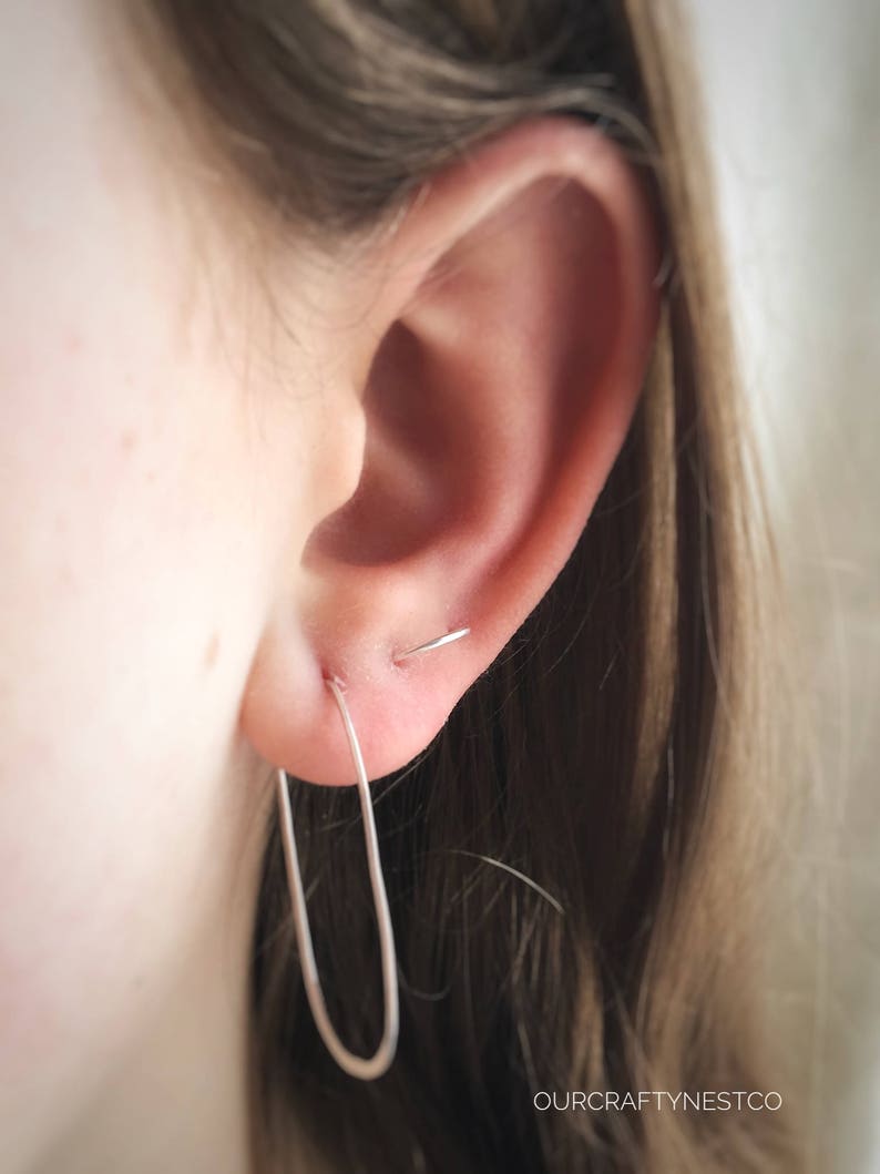 DOUBLE Piercing MULTIPLE Piercing Double Stud Earring Two - Etsy