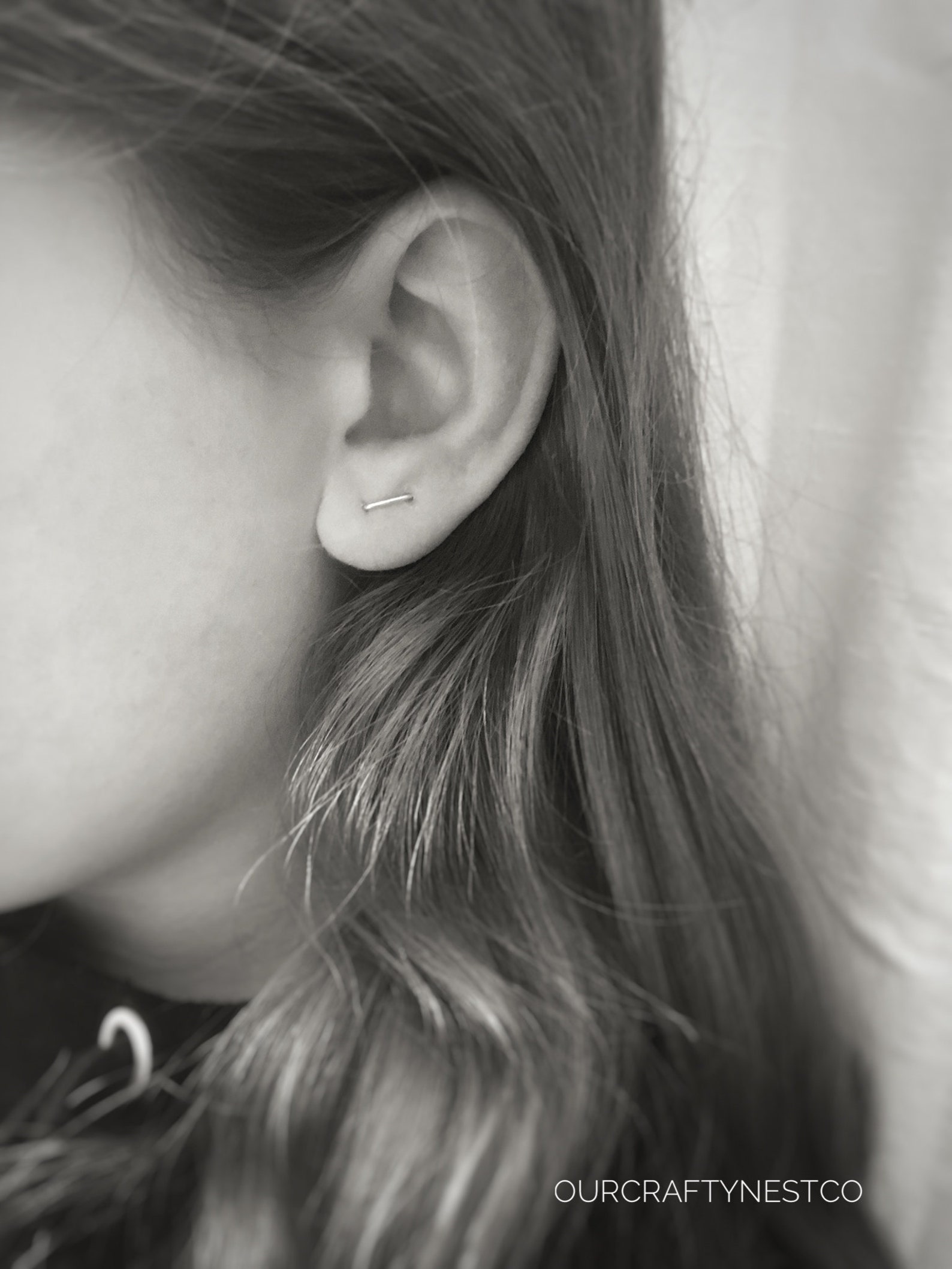 DOUBLE Piercing MULTIPLE Piercing Double Stud Earring Two - Etsy