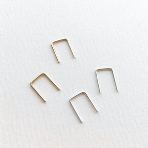 DOUBLE Piercing, MULTIPLE Piercing, Double Stud Earring, Staple Stud ...
