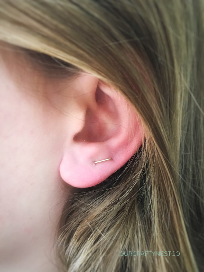 DOUBLE Piercing MULTIPLE Piercing Double Stud Earring Two | Etsy