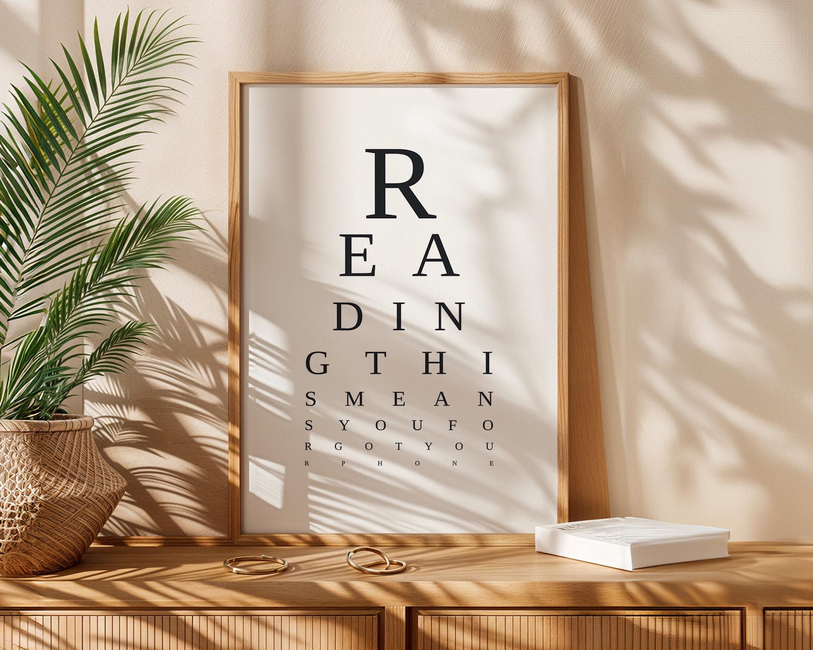 Funny Eye Test Snellen Chart Vision Test Bathroom Wall Art Toilet Sign ...