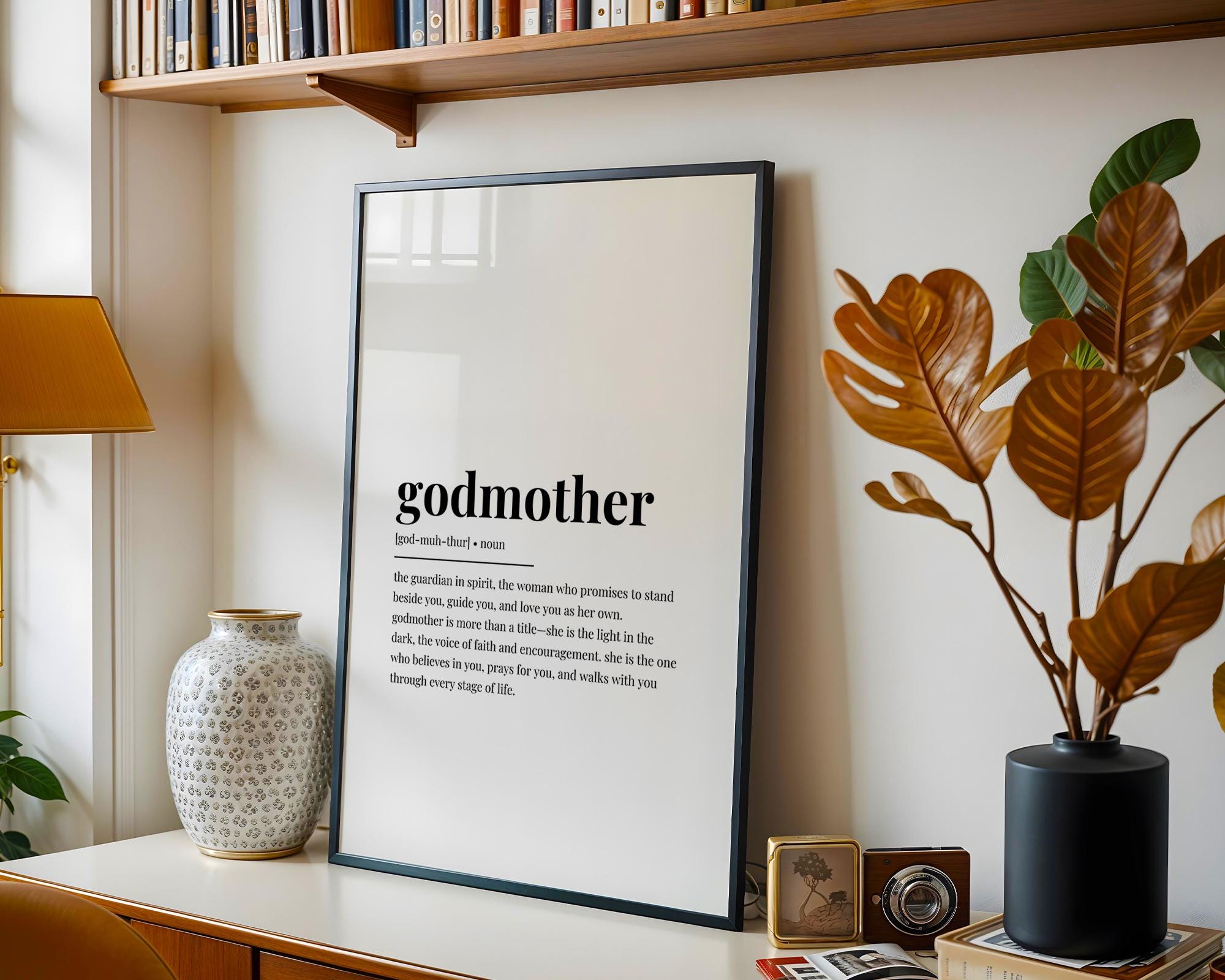 Godmother Definition Print Gift for Godmother Birthday Gift for Her ...