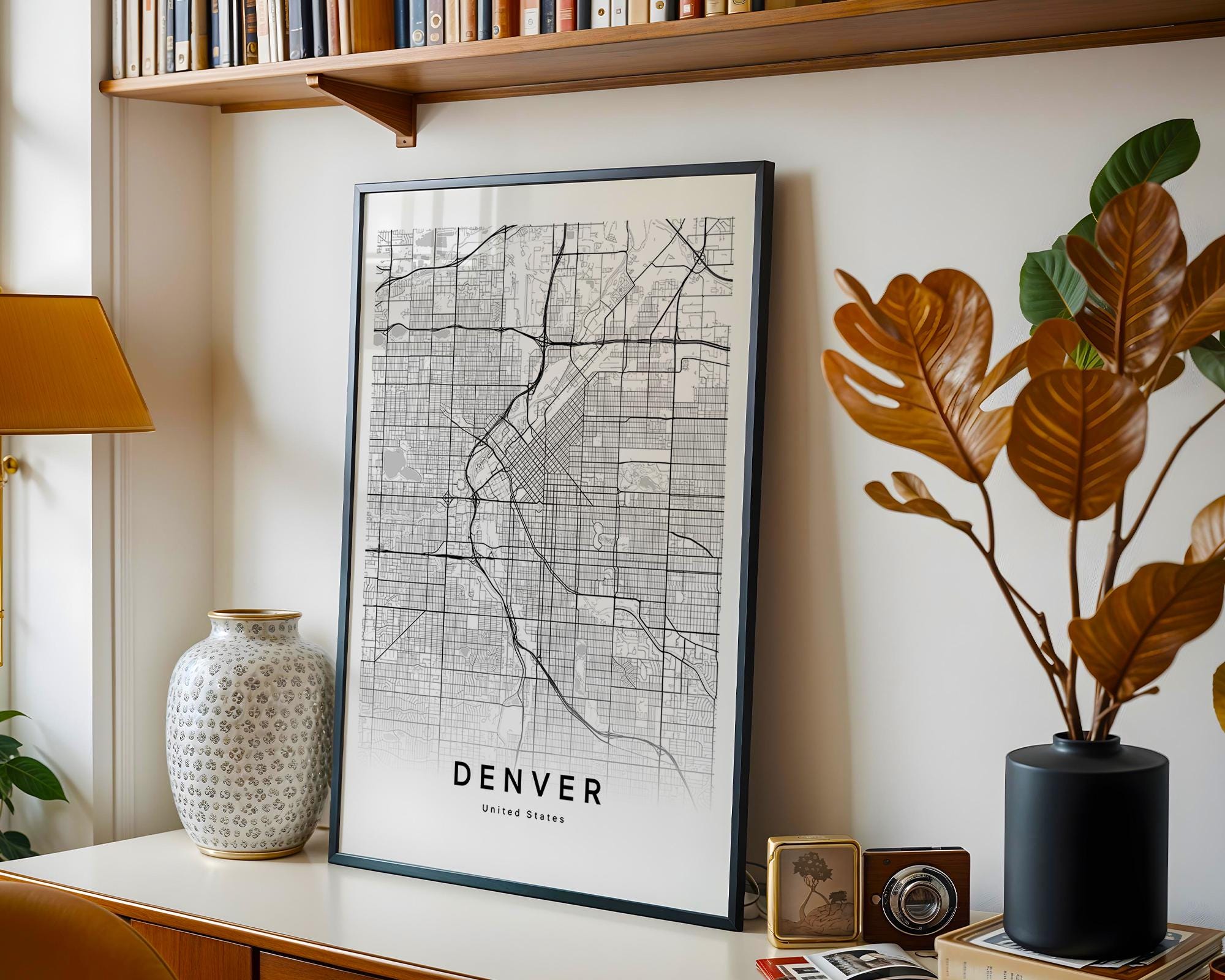 Denver Map Print Denver Map Poster Denver City Map Street Map Poster of ...