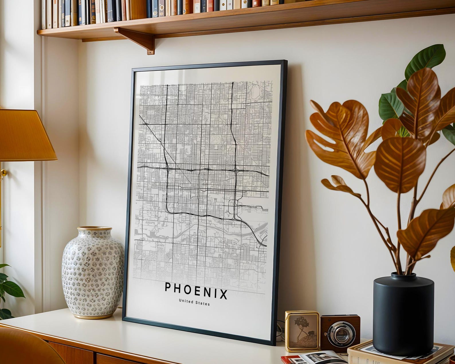 Phoenix Map Print Phoenix Map Poster Phoenix City Map Street Map Poster ...