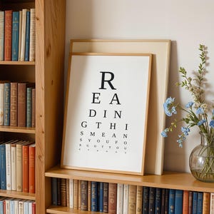 Funny Eye Test Snellen Chart Vision Test Bathroom Wall Art Toilet Sign ...