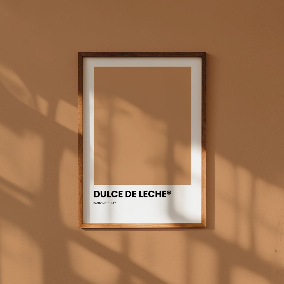 Dulce De Leche Pantone Poster Coffee Color Wall Art Neutral Home Decor ...