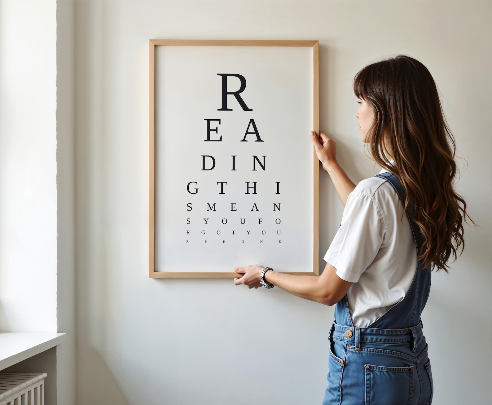 Funny Eye Test Snellen Chart Vision Test Bathroom Wall Art Toilet Sign ...