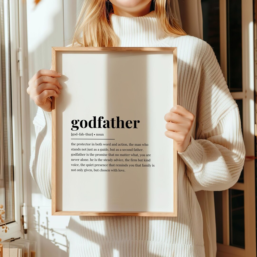 Godfather Definition Print Gift for Godfather Birthday Gift for Him ...