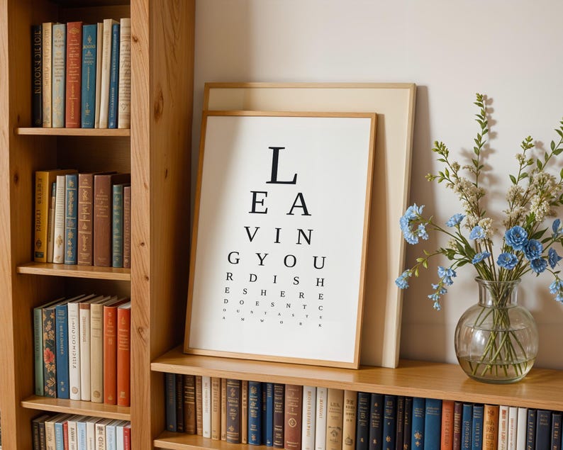 Eye Test Snellen Chart Vision Test Funny Office Sign Teamwork Poster ...