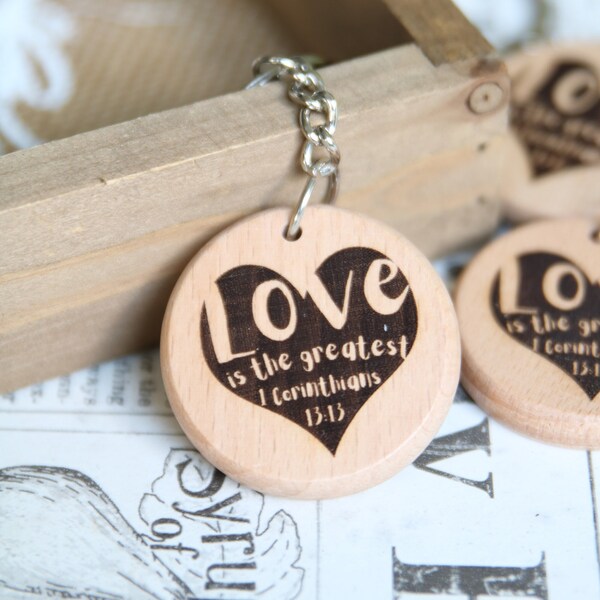 Wood Keychain - Etsy