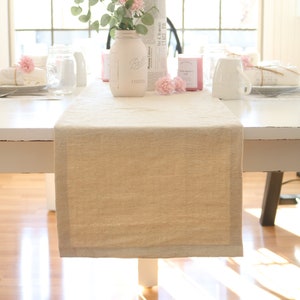 Drop Cloth Table Runner,neutral Table Runner,tan Table Runner ...