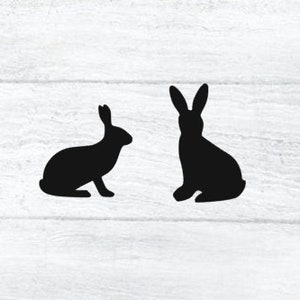 Bunny Decal,vinyl Bunny Decal,easter Decor,vinyl Sticker,vinyl Rabbit ...