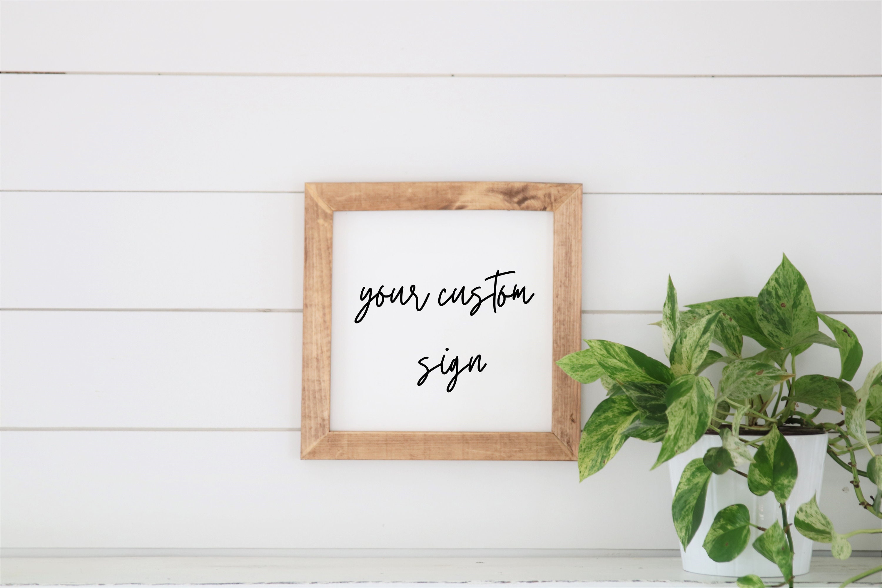 Custom Square Wood Sign Small Custom Sign Farmhouse Sign - Etsy