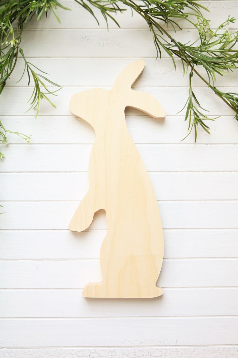 Wooden Bunny Unfinished Wooden Rabbit Wooden Easter Bunny - Etsy