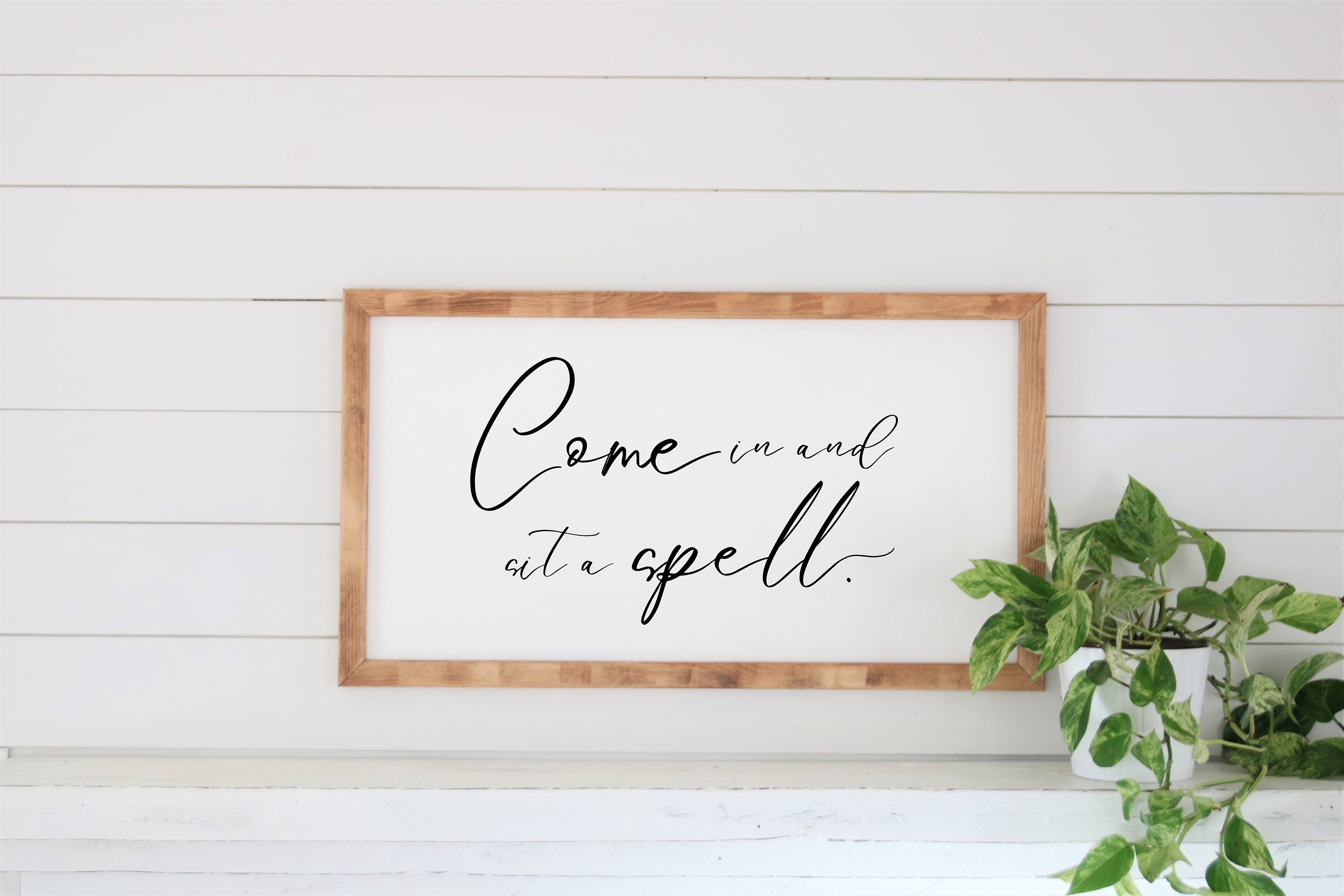 Come and Sit a Spell Sign Farmhouse Sign Wall Sign Large - Etsy