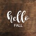 Hello Fall Decal,vinyl Decal,decal Quote,vinyl Sticker,vinyl Letters ...