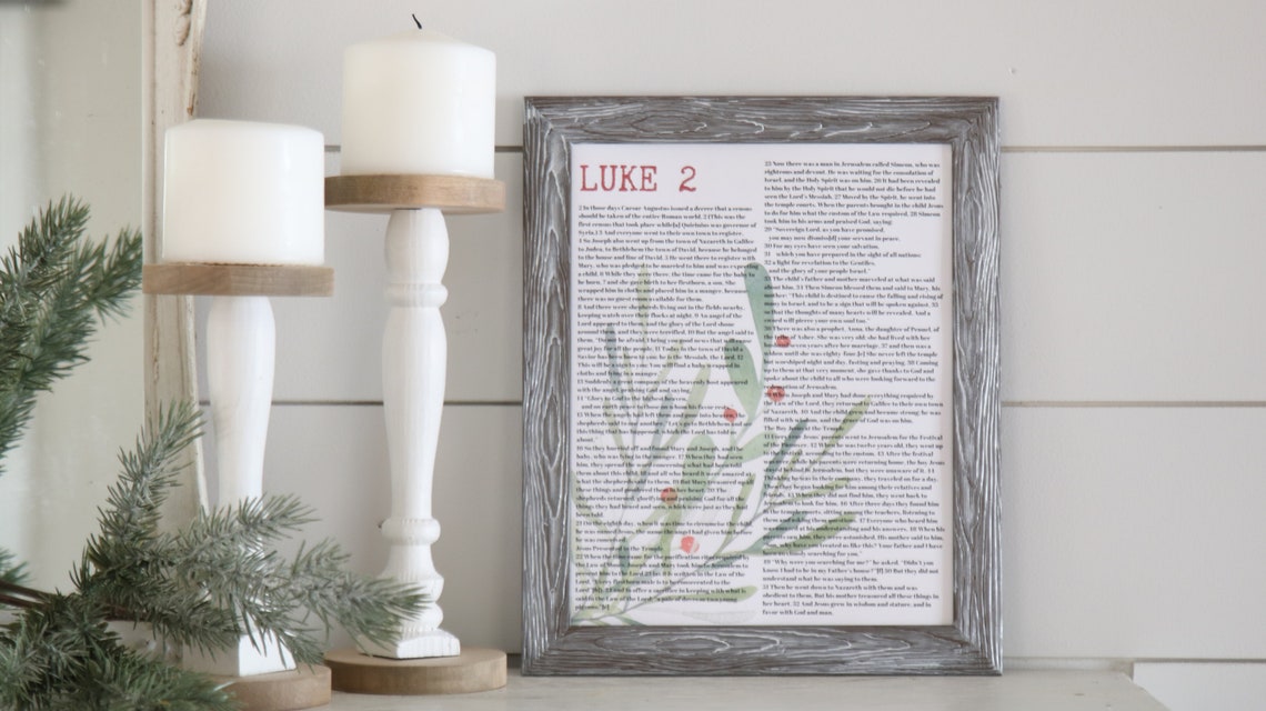 Christmas Story Wall Art,luke 2 Print,digital Christmas Print,luke 2 ...