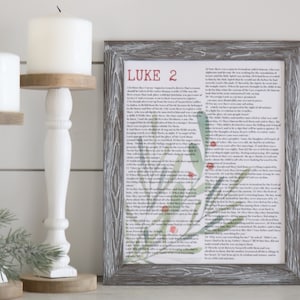 Christmas Story Wall Art,luke 2 Print,digital Christmas Print,luke 2 ...