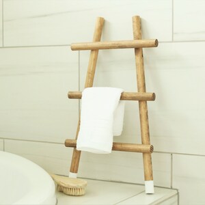 Mini Wooden Ladder, Wooden Ladder, Dish Towel Rack, Decor Ladder ...
