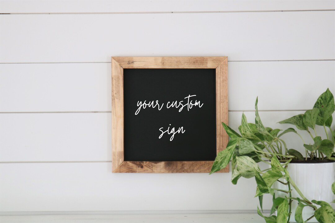 Custom Square Wood Sign, Small Custom Sign, Farmhouse Sign, Wall Sign ...