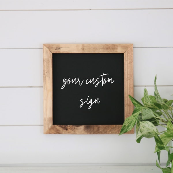 Square Wood Sign - Etsy