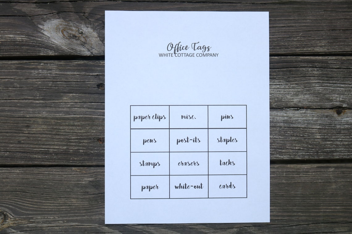 Office Labels, Digital Download, Office Organization, Digital Labels ...