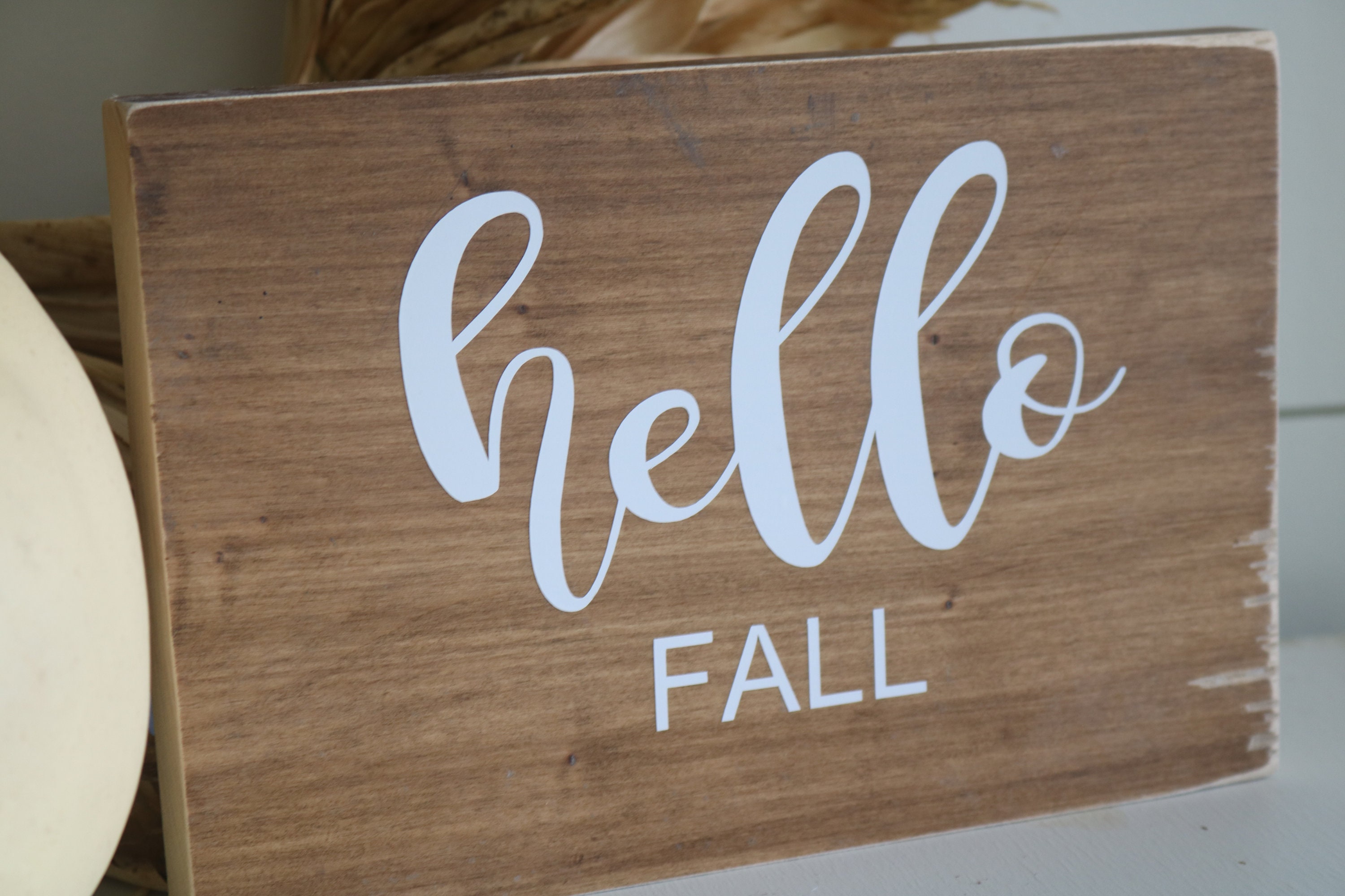 Hello Fall Decalvinyl Decaldecal Quotevinyl Stickervinyl - Etsy
