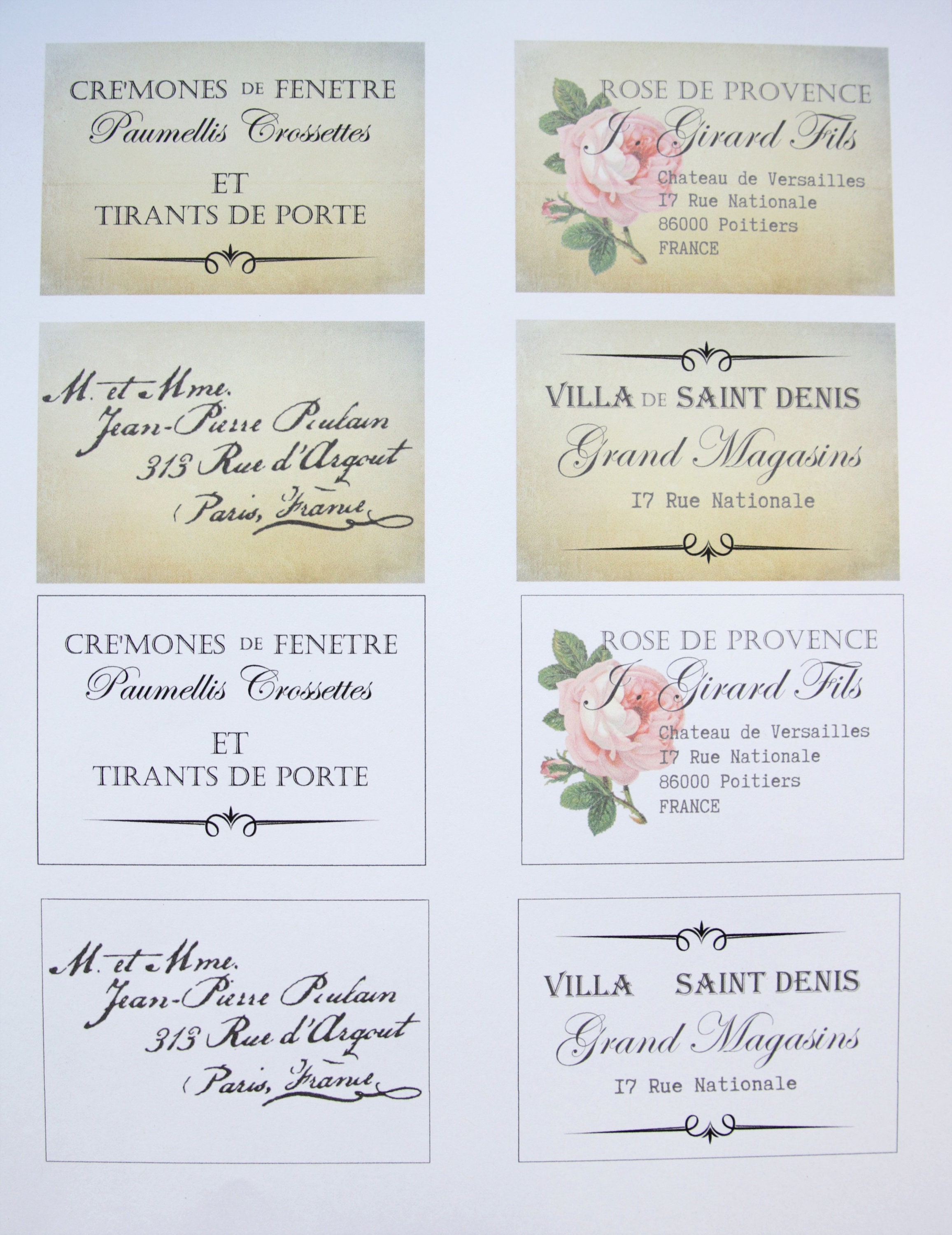 French Labels Digital Downloads Digital Labels Printable - Etsy