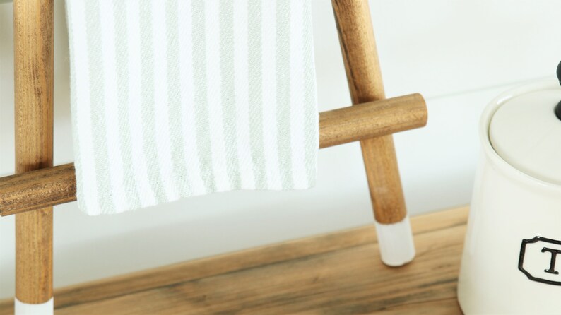 Mini Wooden Ladder Wooden Ladder Dish Towel Rack Decor - Etsy