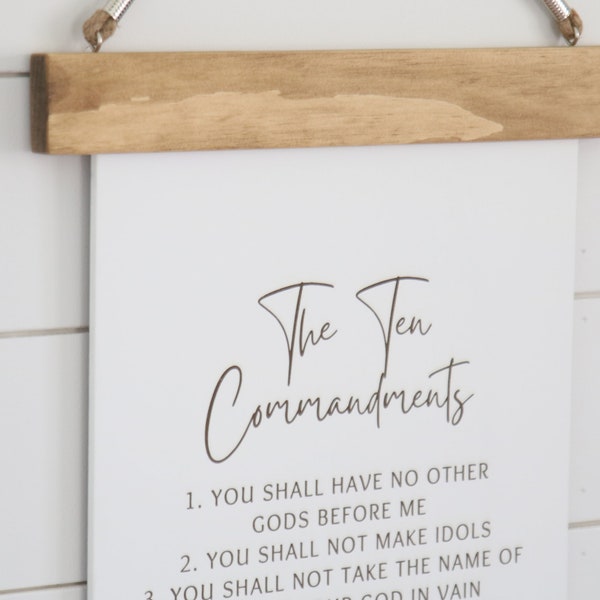 Wooden Ten Commandments Sign - Etsy