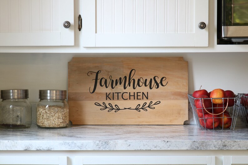 Farmhouse Kitchen Decal Cutting Board Decal Vinyl Decal | Etsy
