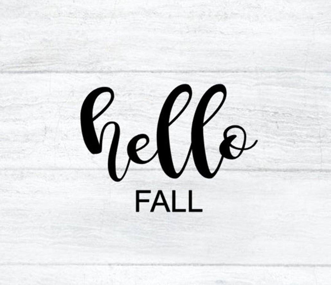 Hello Fall Decal,vinyl Decal,decal Quote,vinyl Sticker,vinyl Letters ...
