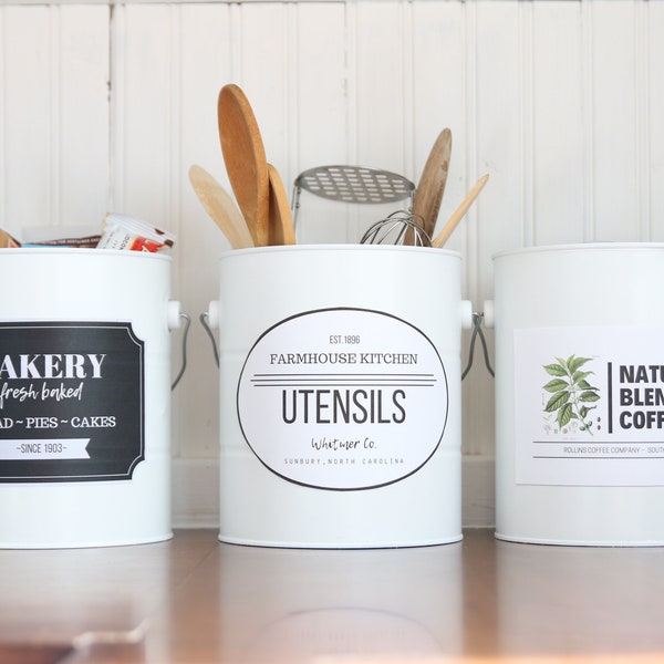 Kitchen Canister Labels - Etsy