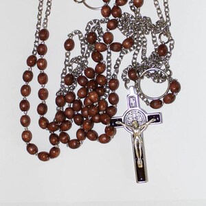 Franciscan Crown Rosary 7 Decade Wood Beads on Chain, the 7 Decade ...